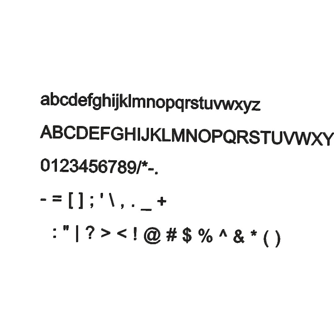 Browallia New Font Dxf