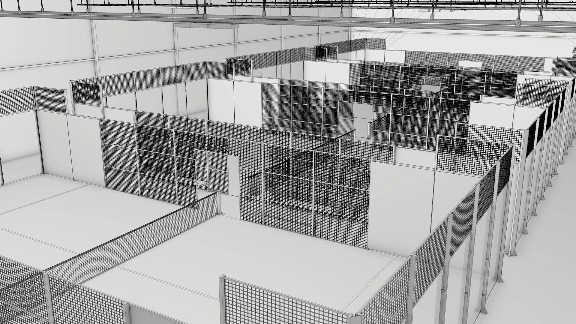 Padel Tennis Court Indoor 3D Model - TurboSquid 1896813