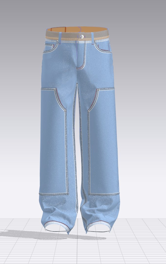 3D Male Cargo Jean Model - TurboSquid 2209976