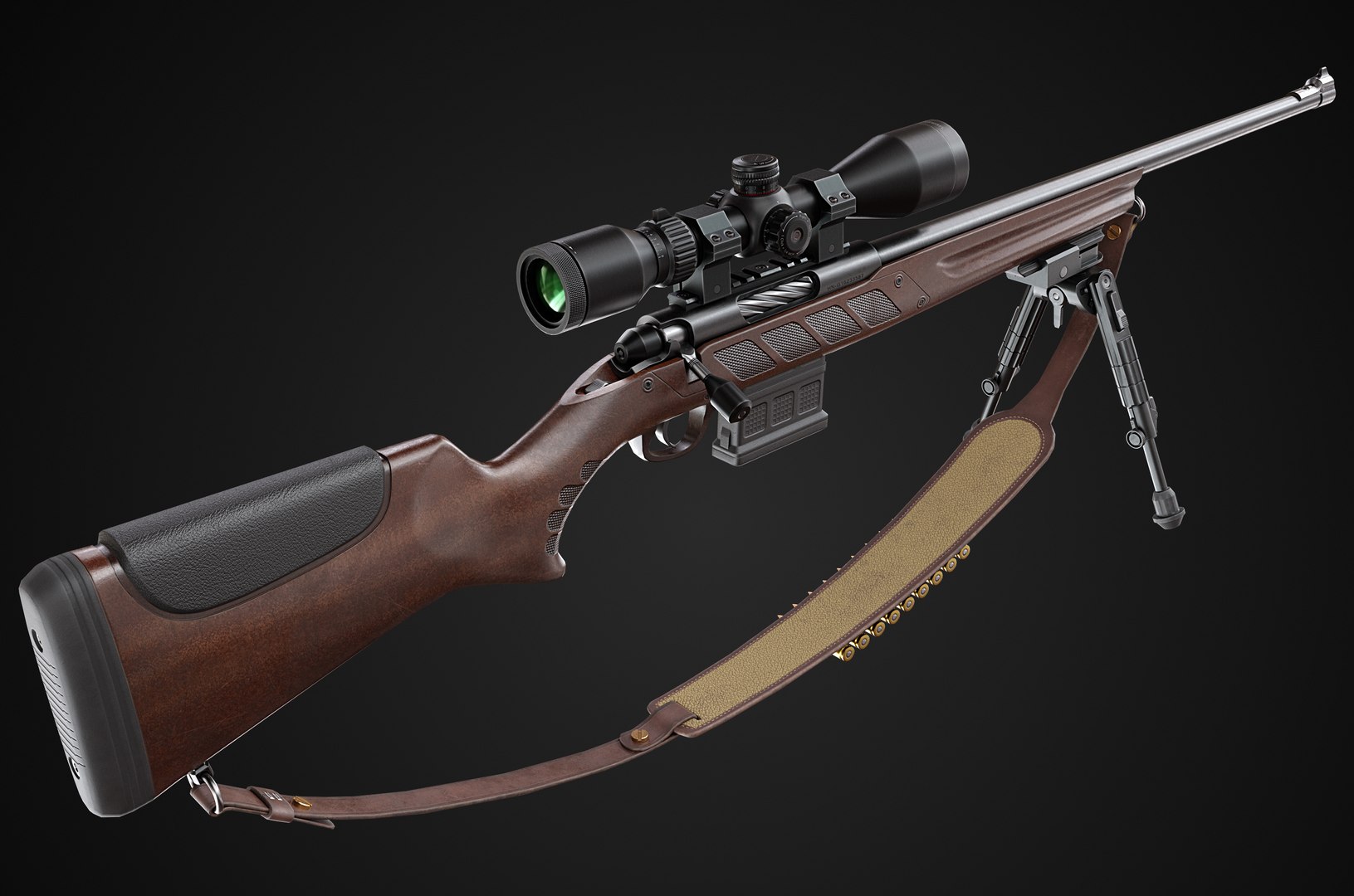 3D Hunting Rifle GameReady V2 - TurboSquid 2027645