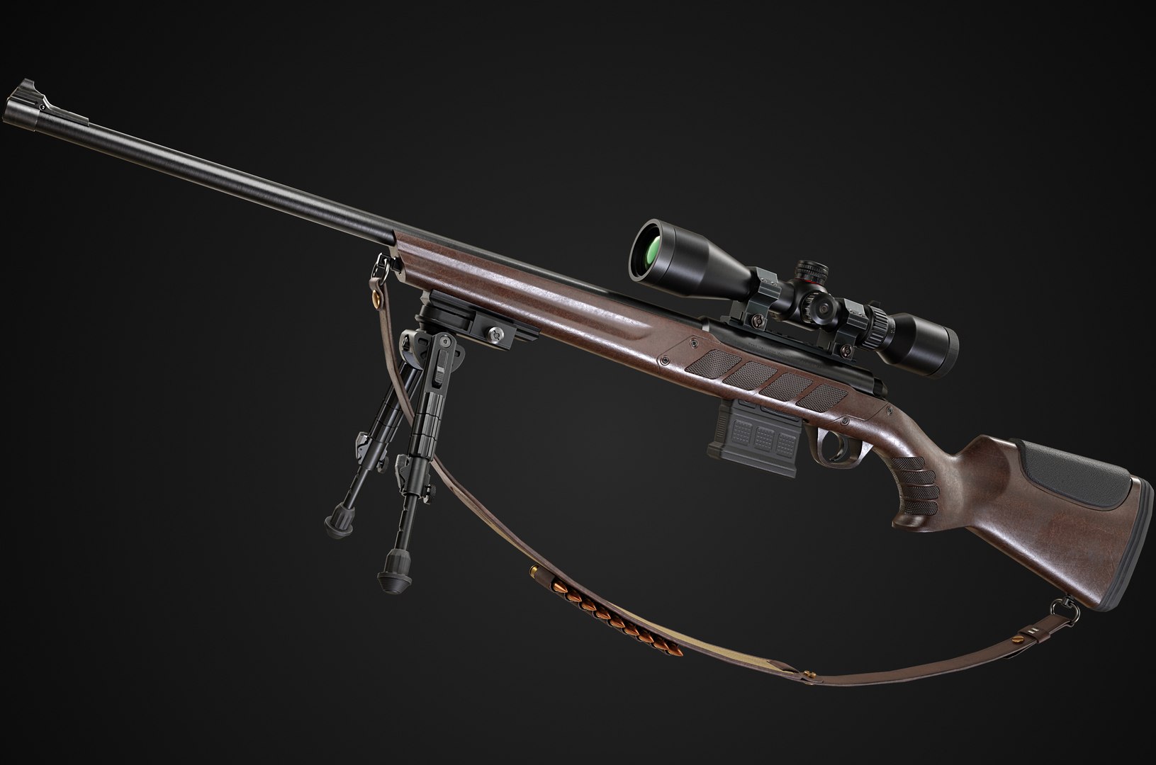 3D Hunting Rifle GameReady V2 - TurboSquid 2027645