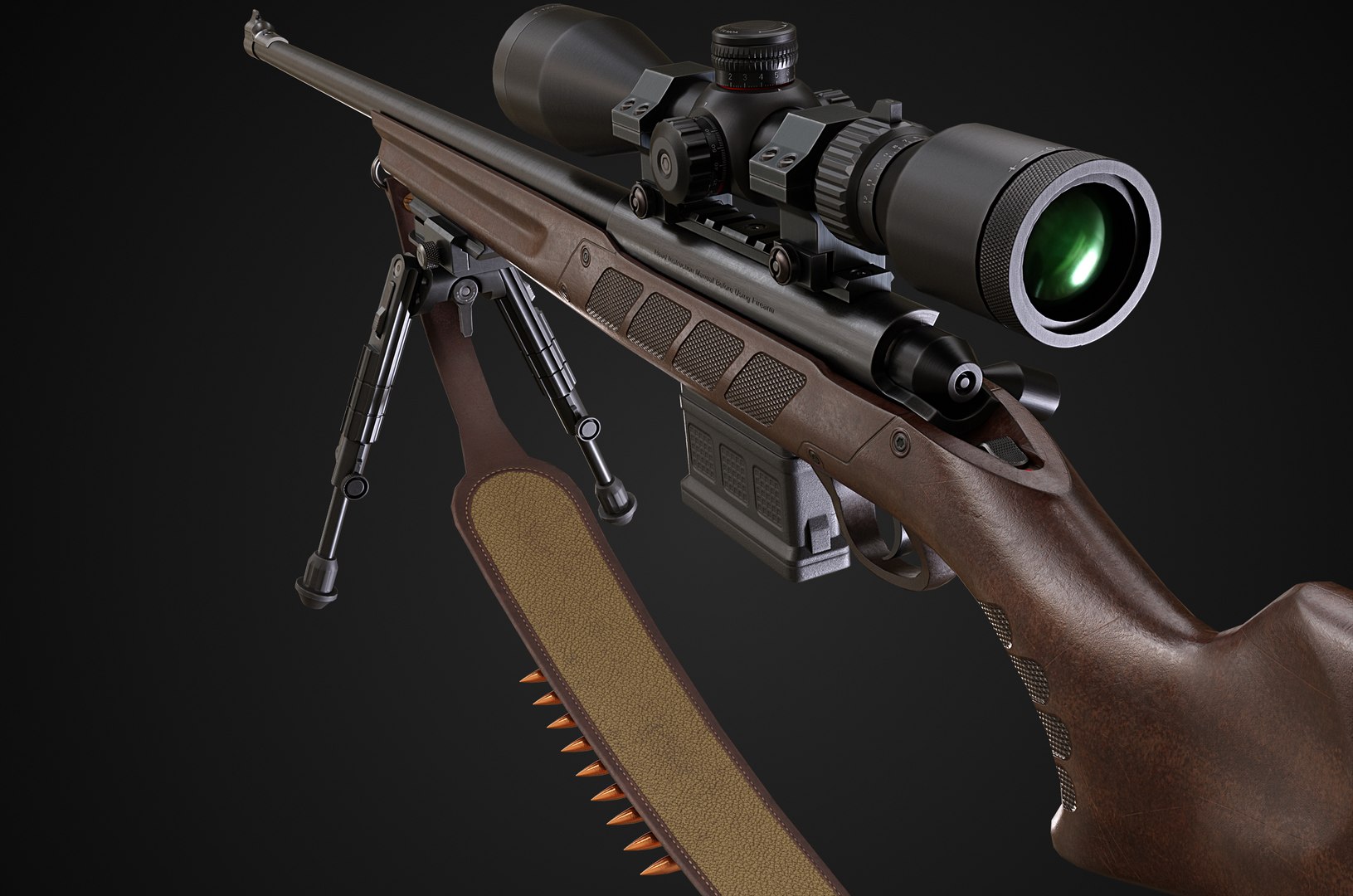 3D Hunting Rifle GameReady V2 - TurboSquid 2027645