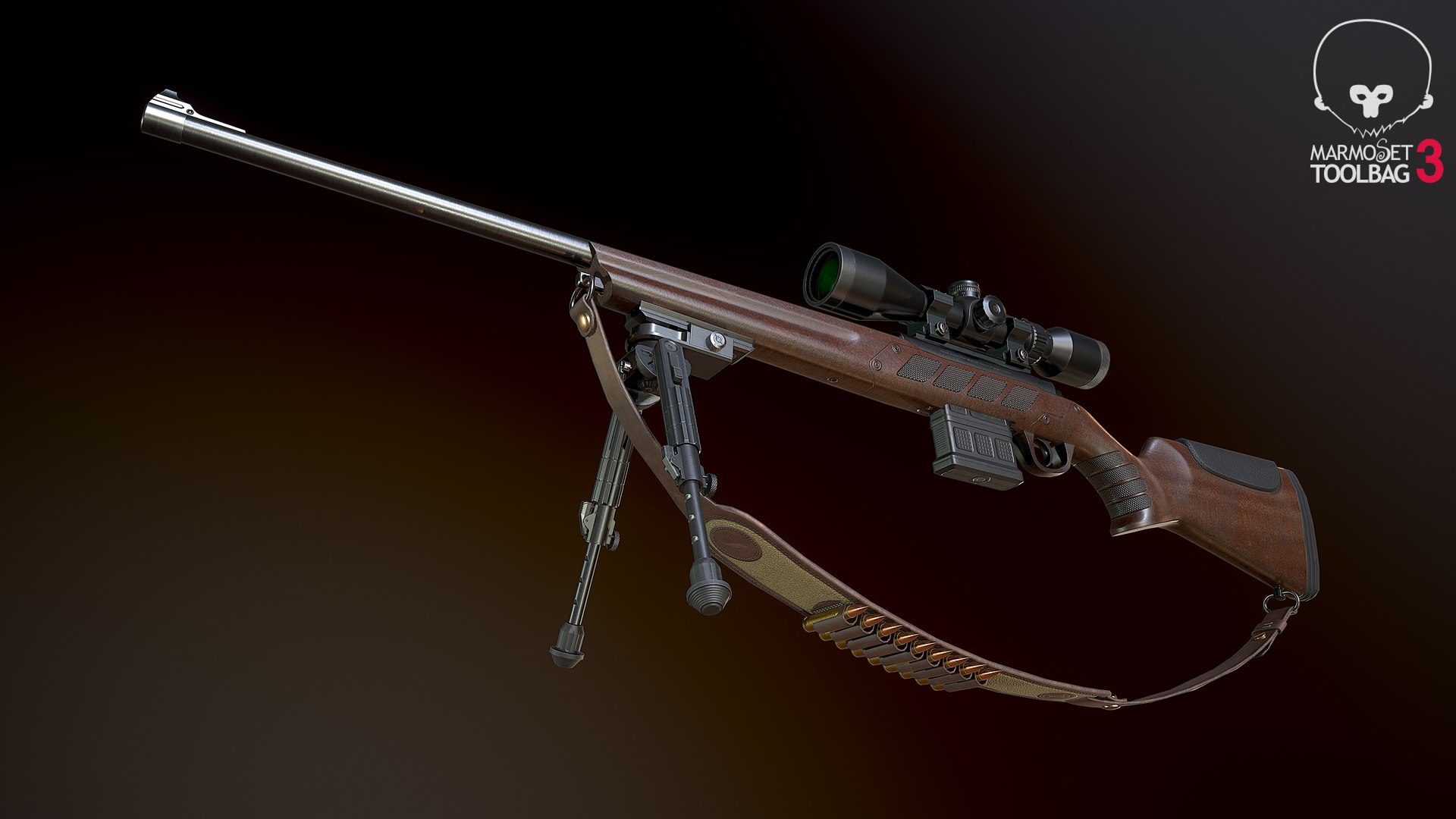 3D Hunting Rifle GameReady v2 - TurboSquid 2027645