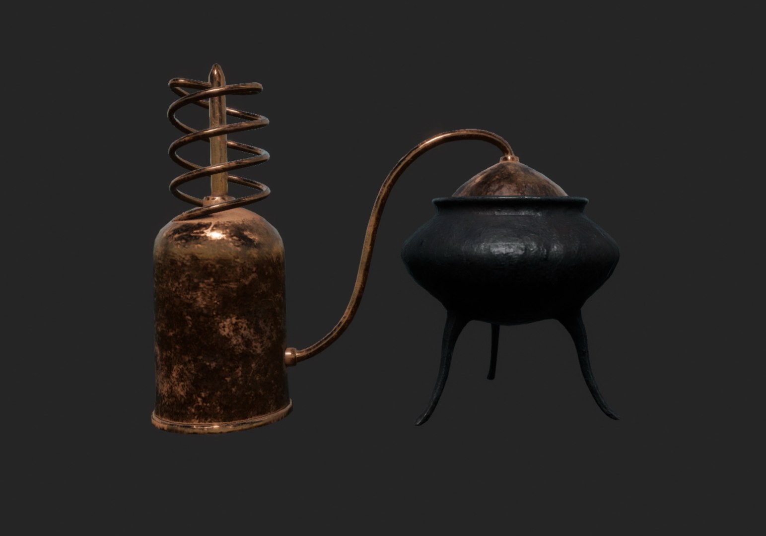 3D Small Copper Distiller - TurboSquid 1765786