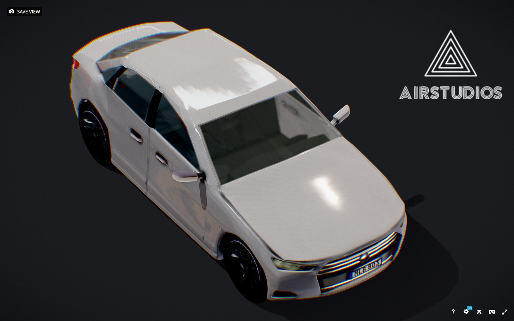 3D White Car - TurboSquid 1887249