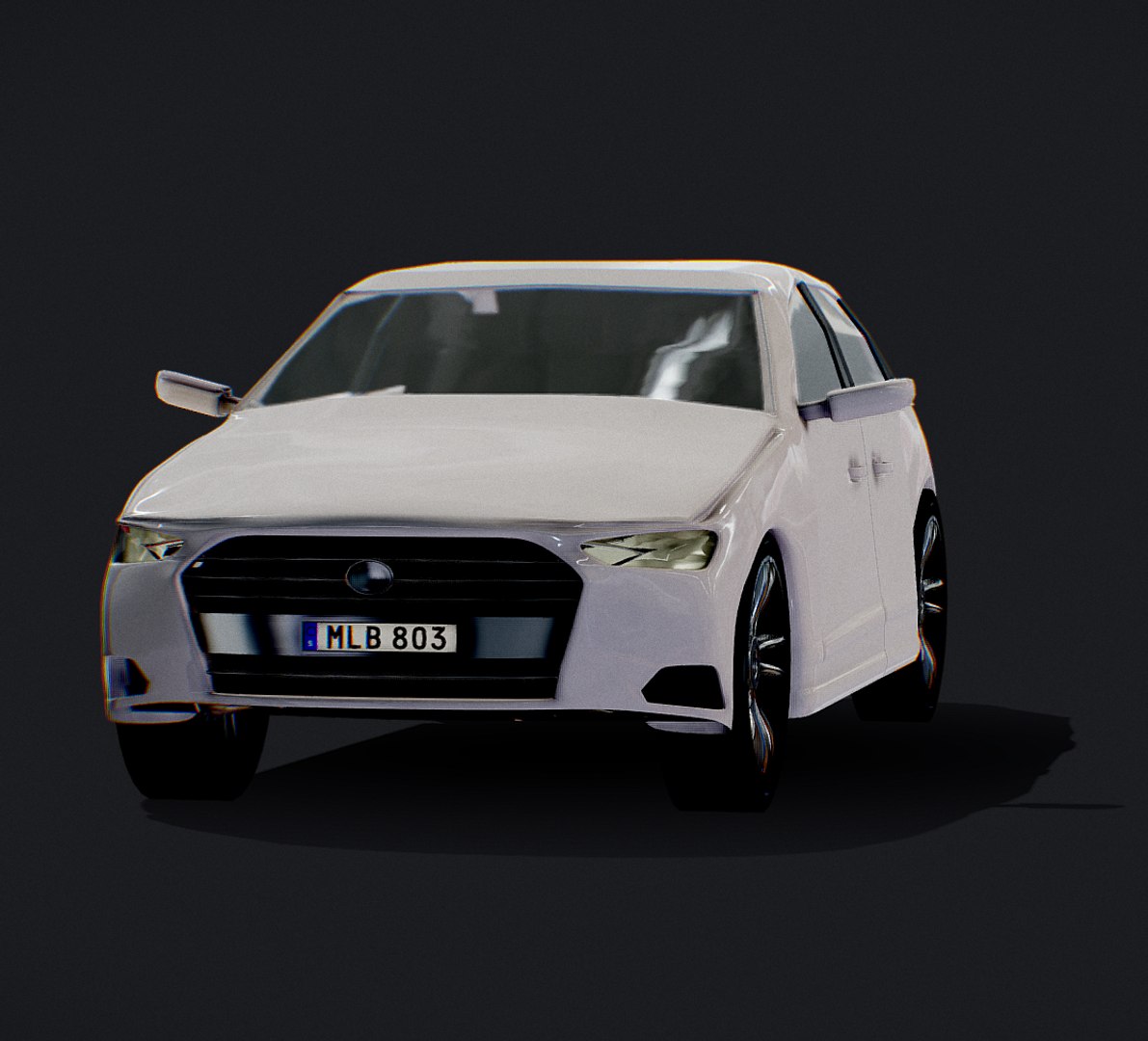 3D White Car - TurboSquid 1887249