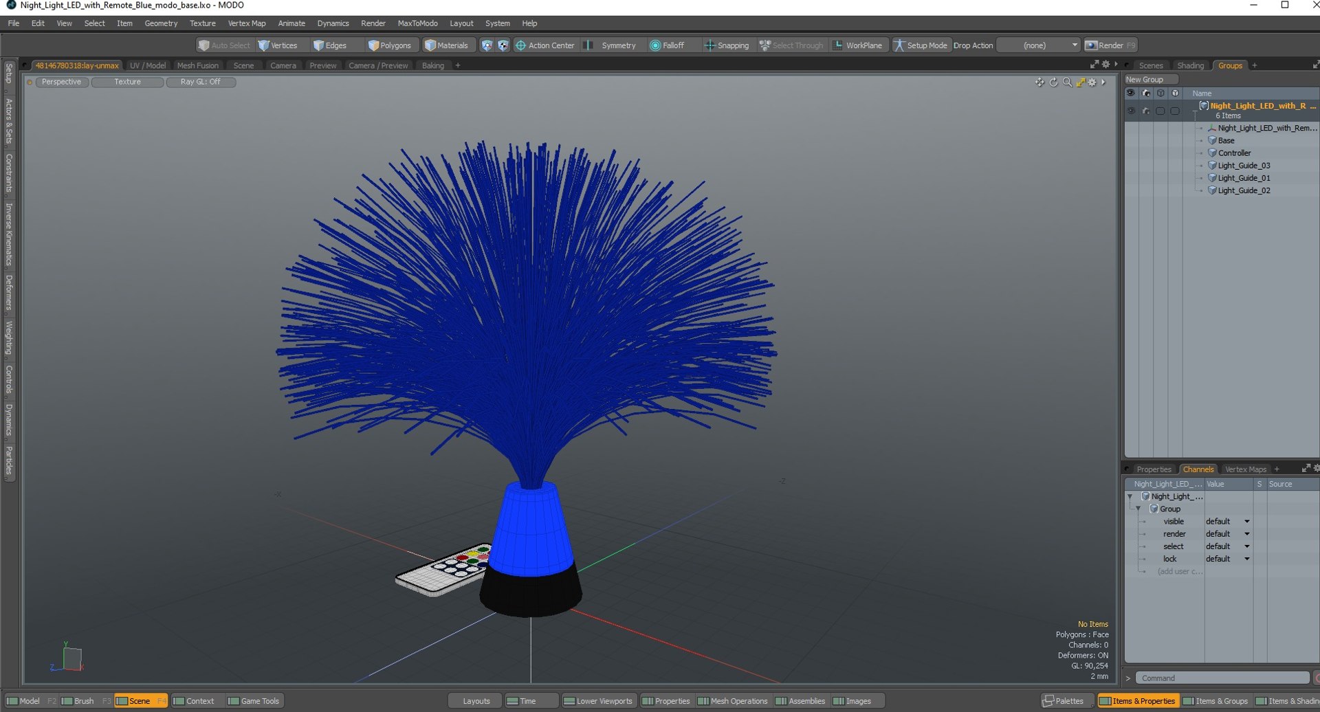 Night Light LED With Remote Blue 3D Model - TurboSquid 2161289