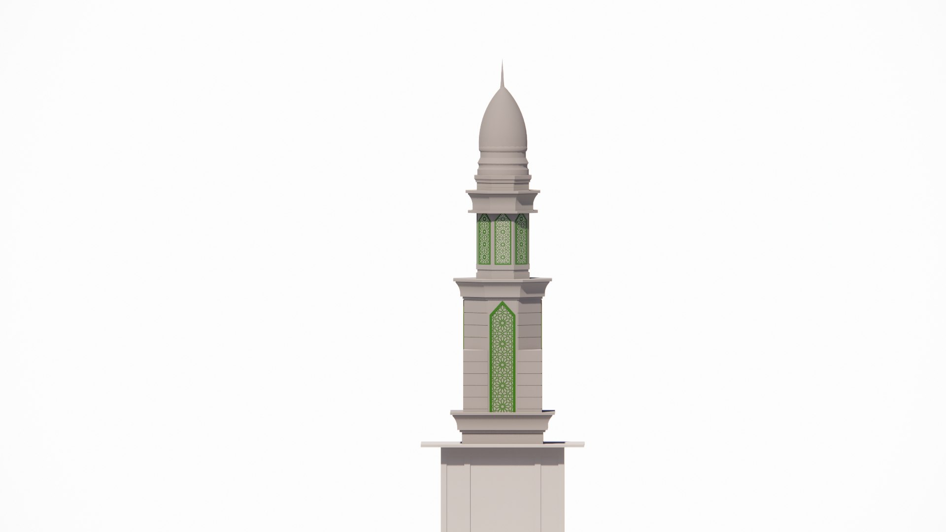 3D Model MOSQUE MENARA - TurboSquid 2393290