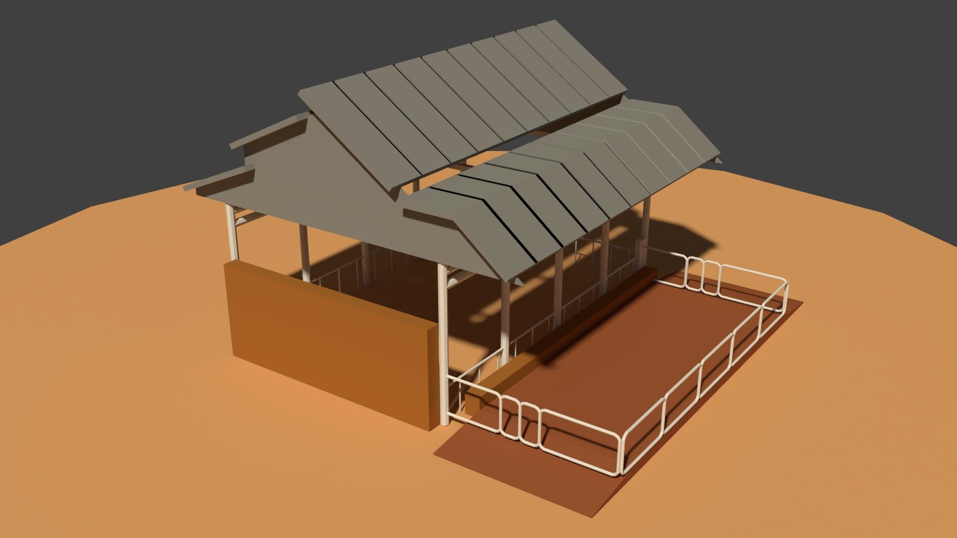 3D Cow Shed - TurboSquid 1221970