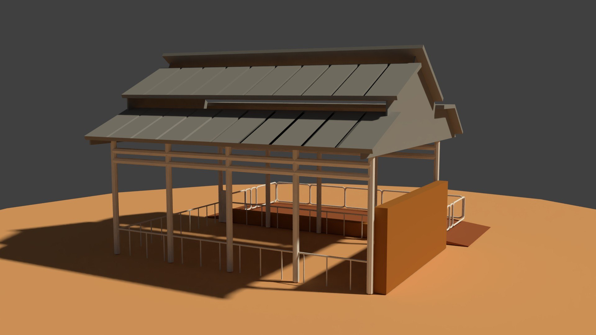 3D Cow Shed - TurboSquid 1221970