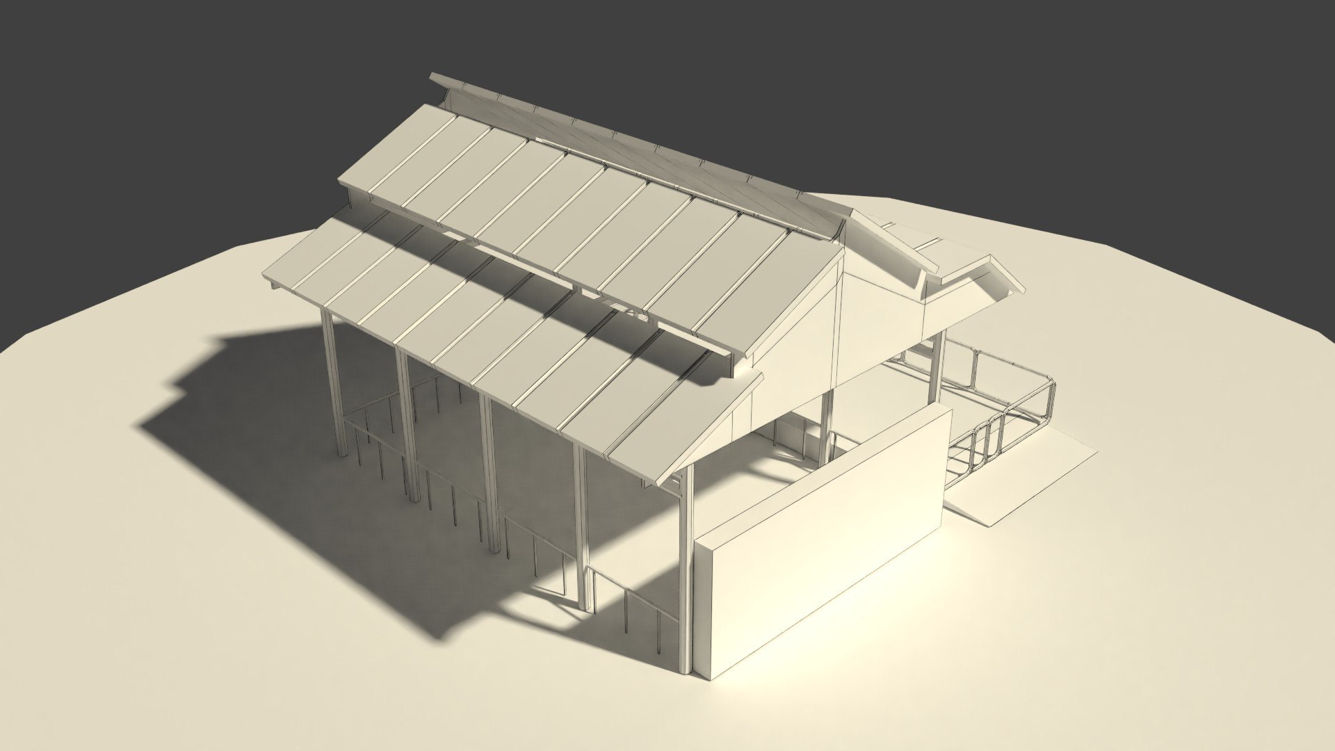 3D Cow Shed - TurboSquid 1221970