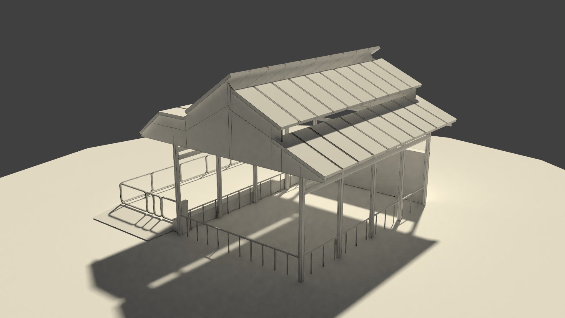 3D Cow Shed - TurboSquid 1221970