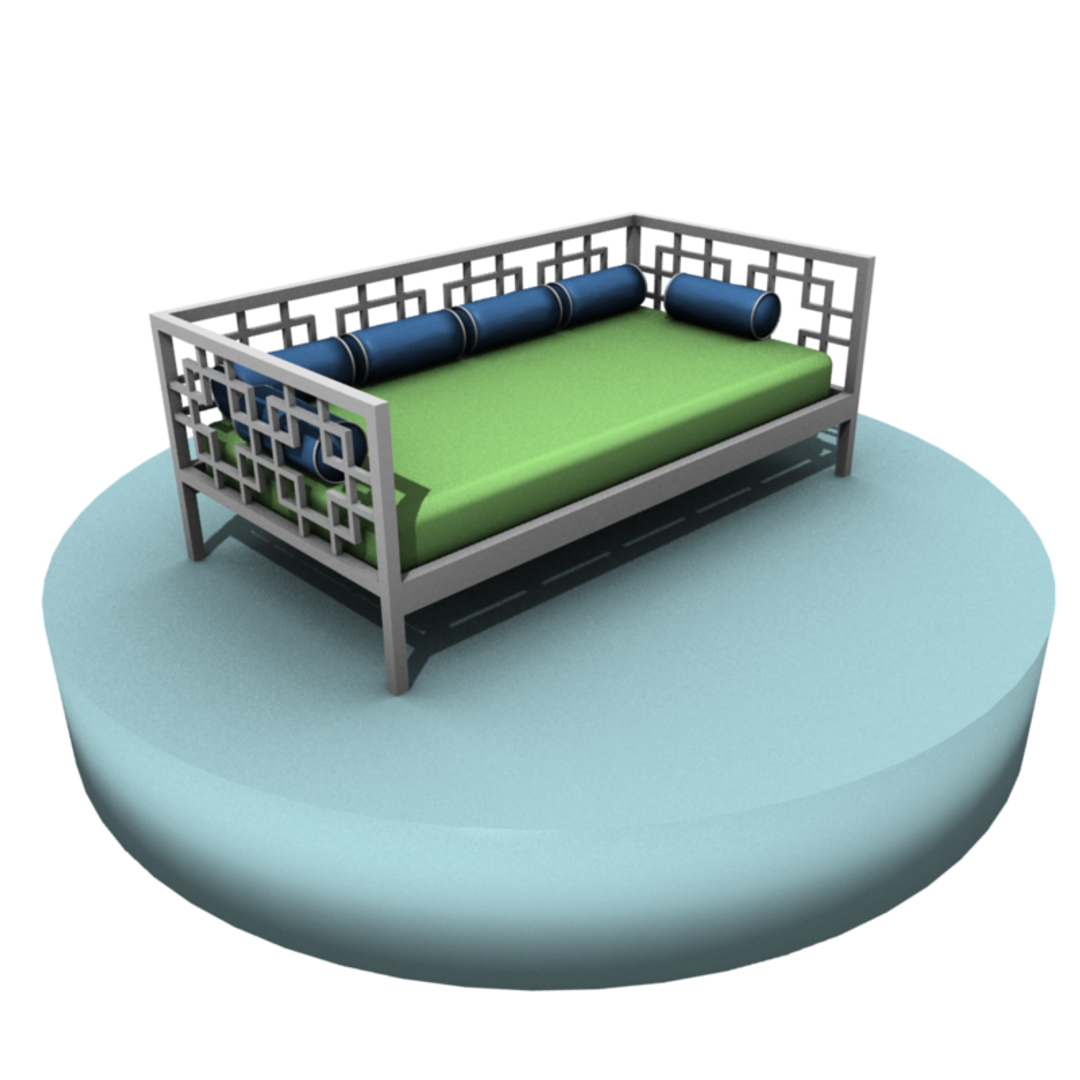 3d Daybed Geometric Bed
