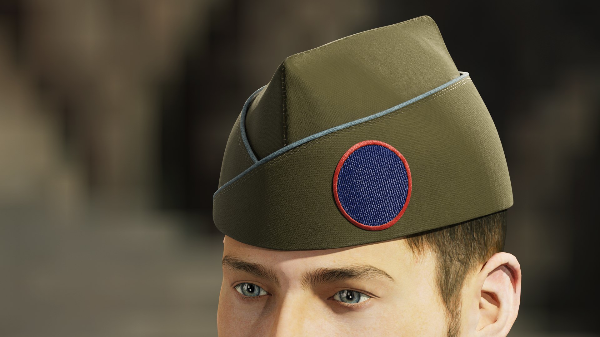 3D Military Garrison Cap Circle - TurboSquid 1408304