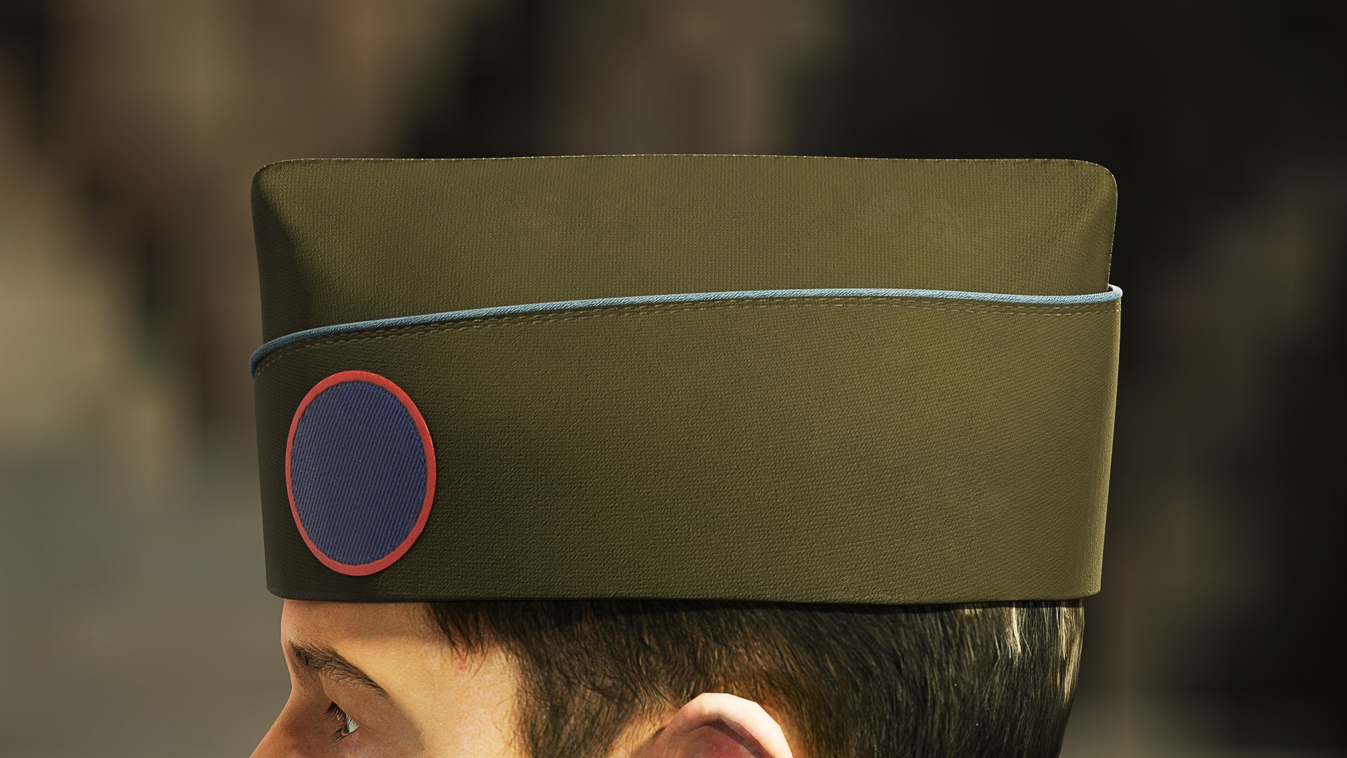 3D Military Garrison Cap Circle - TurboSquid 1408304