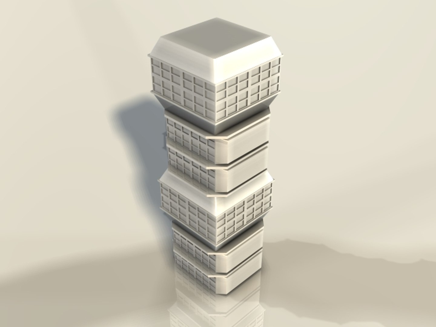 3d 3ds Building Scraper Futuristic