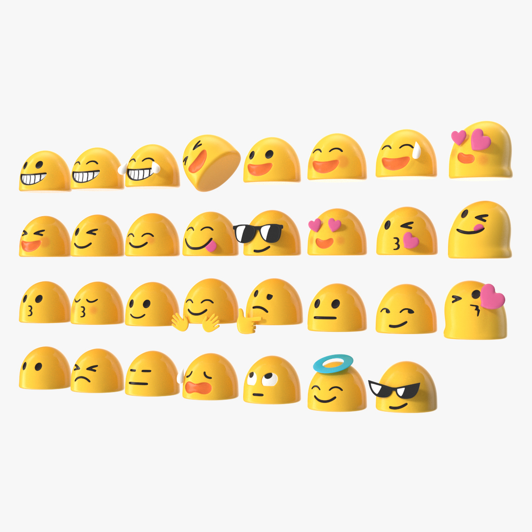 Conjunto de emojis do Android Modelo 3D - TurboSquid 1851809