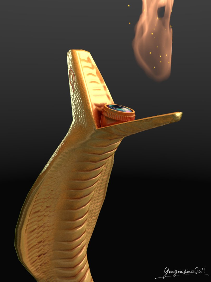 Cobra Snake Lamp 3D Model - TurboSquid 1247833