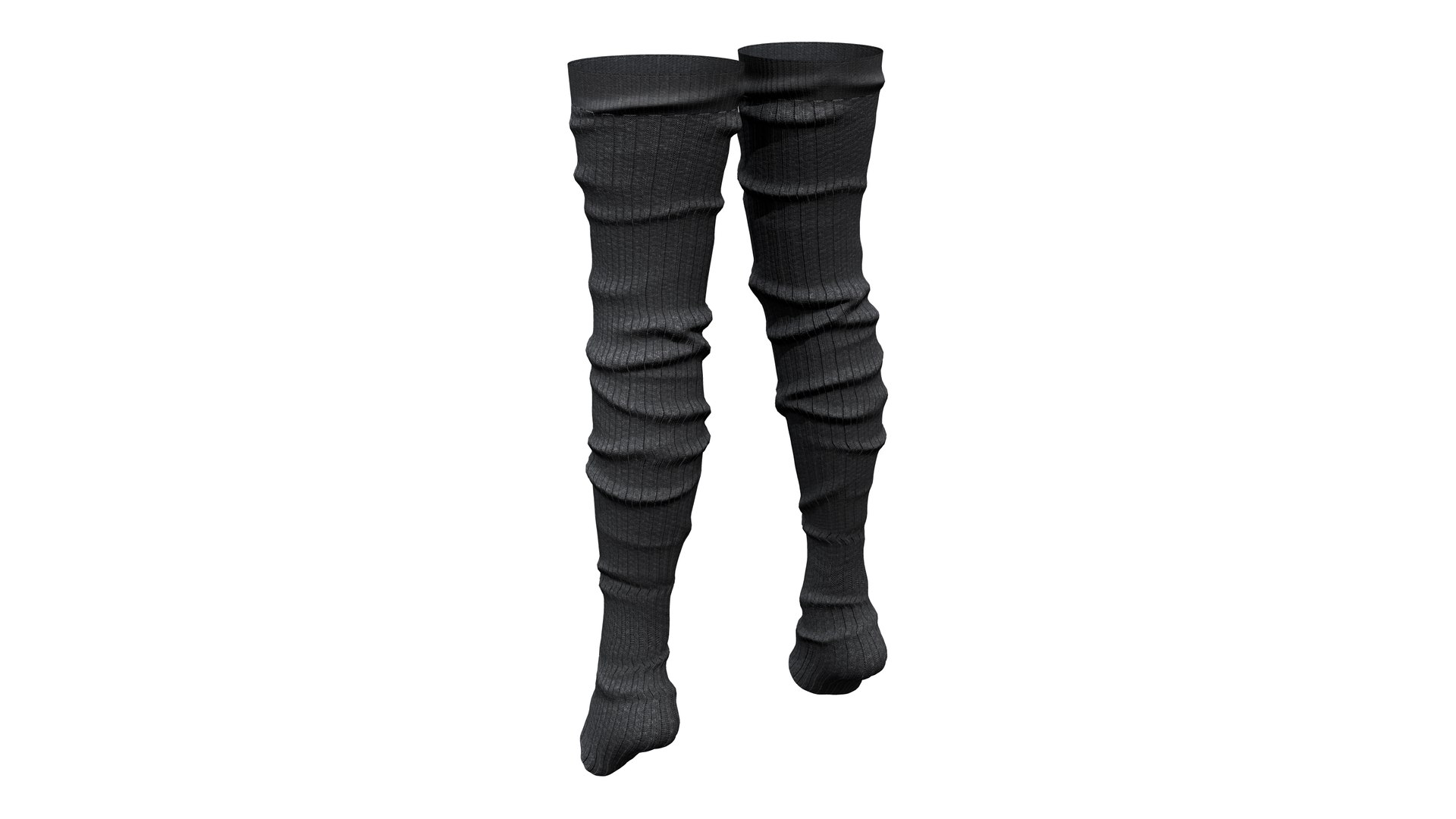 3D model High Heel Feet Thigh High Leg Warmer Socks - TurboSquid 1891359