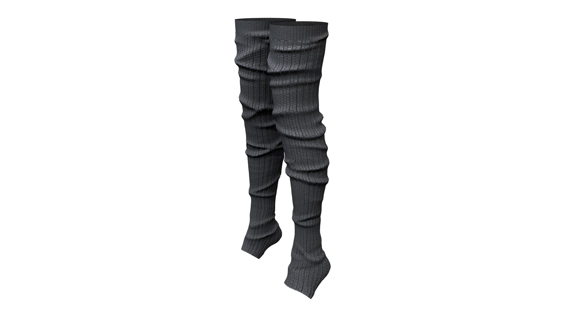 3D model High Heel Feet Thigh High Leg Warmer Socks - TurboSquid 1891359