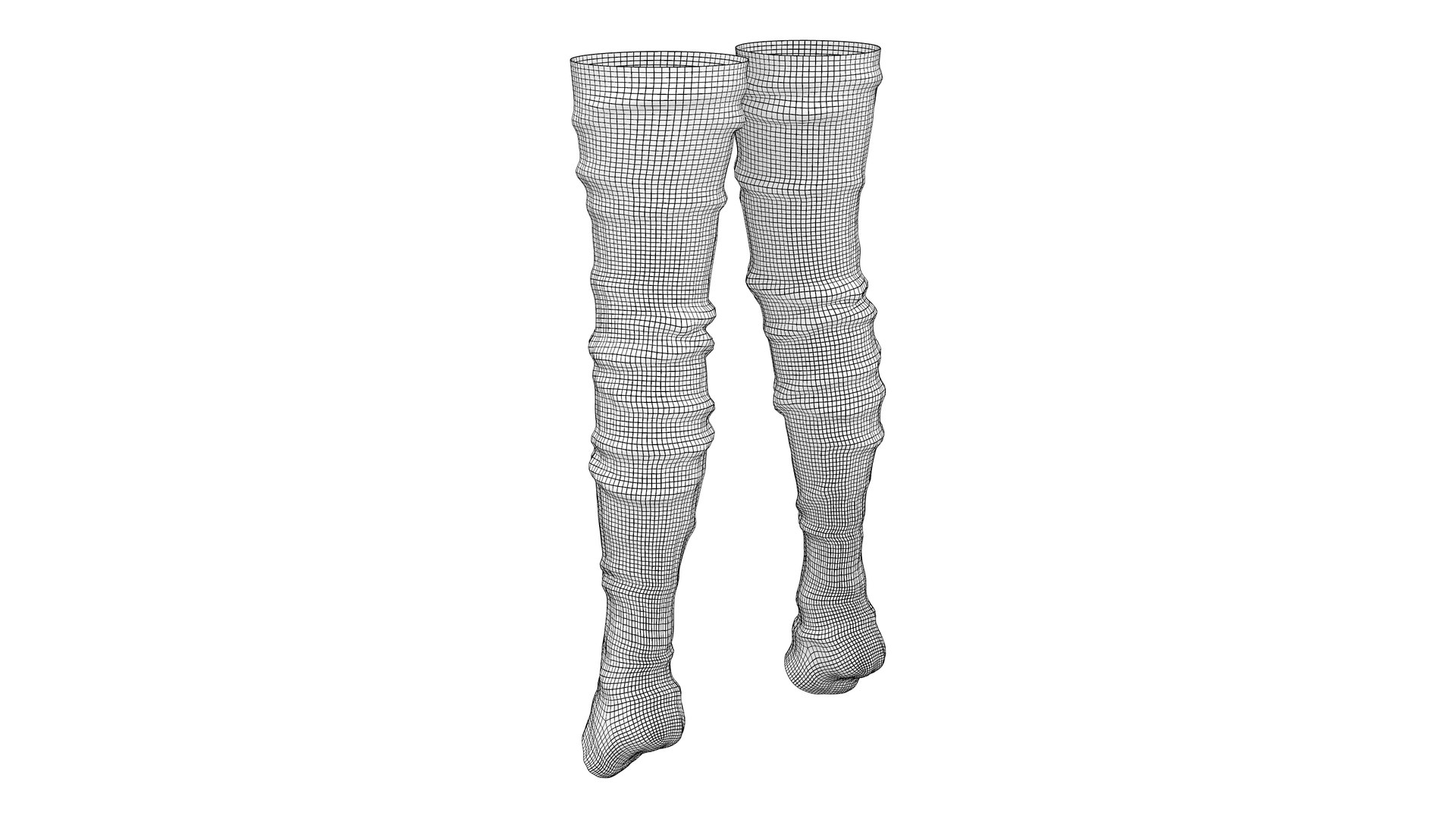3D model High Heel Feet Thigh High Leg Warmer Socks - TurboSquid 1891359