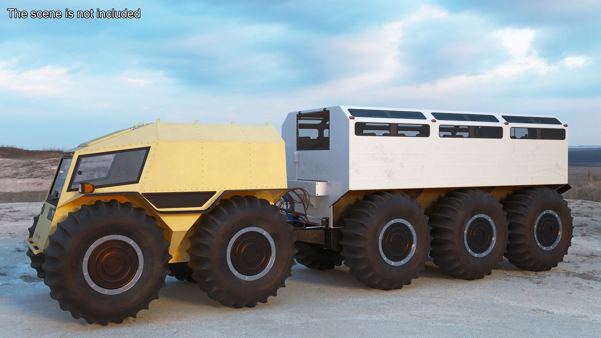 3D Sherp ATV With Trailer Light Gray - TurboSquid 2220581