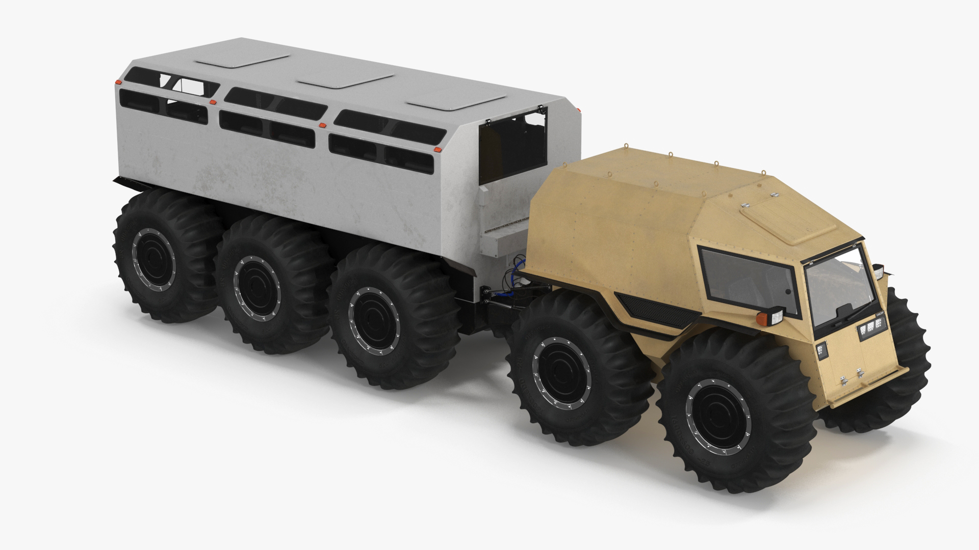 3D Sherp ATV With Trailer Light Gray - TurboSquid 2220581
