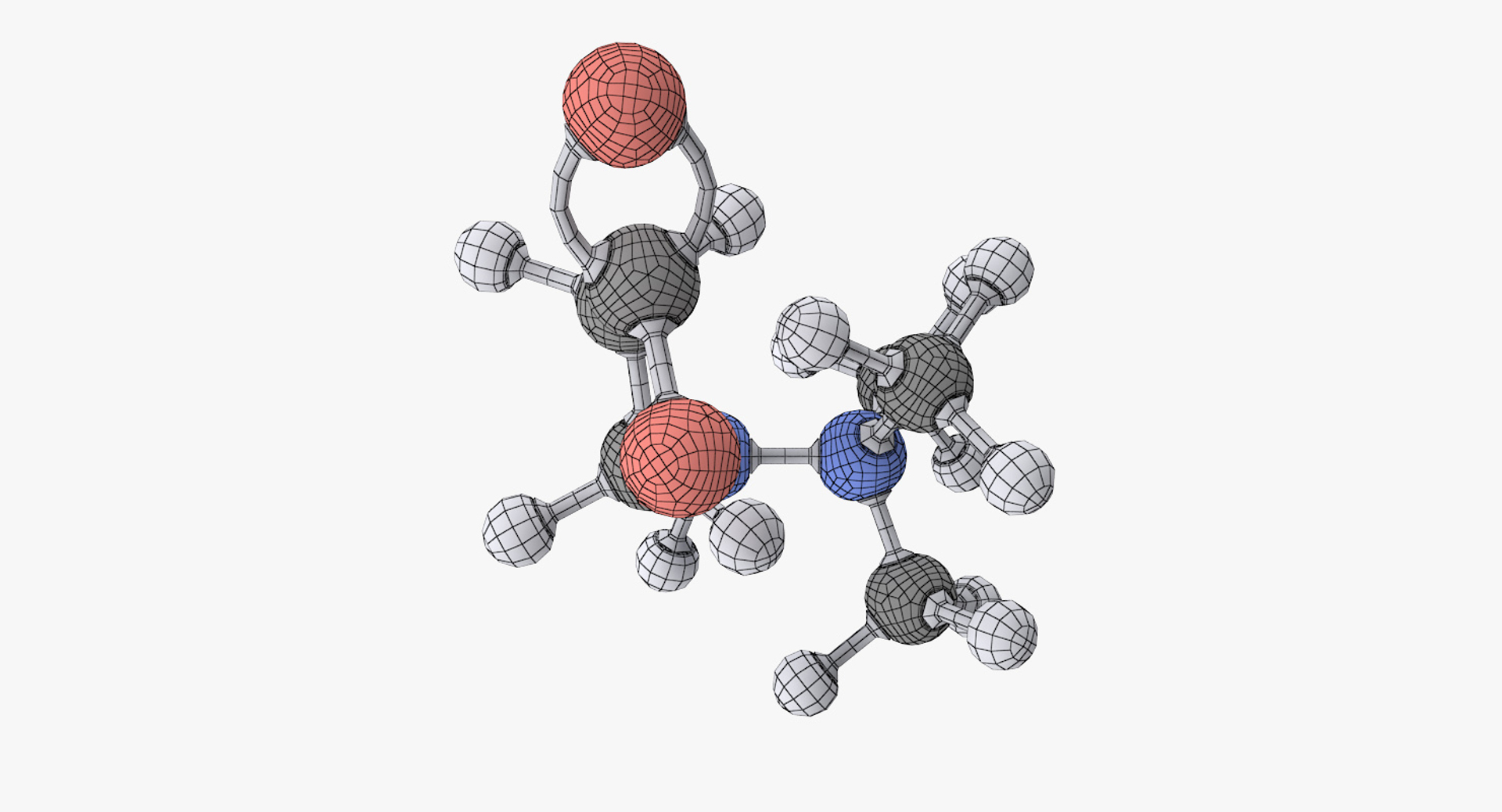 3d Meldonium Molecule Model