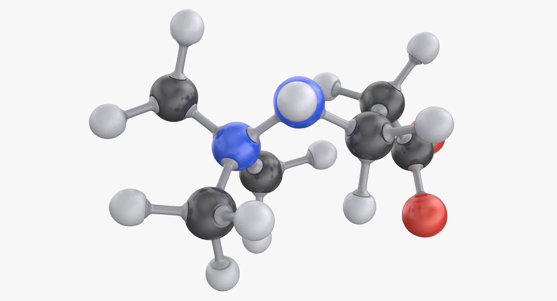 3d Meldonium Molecule Model