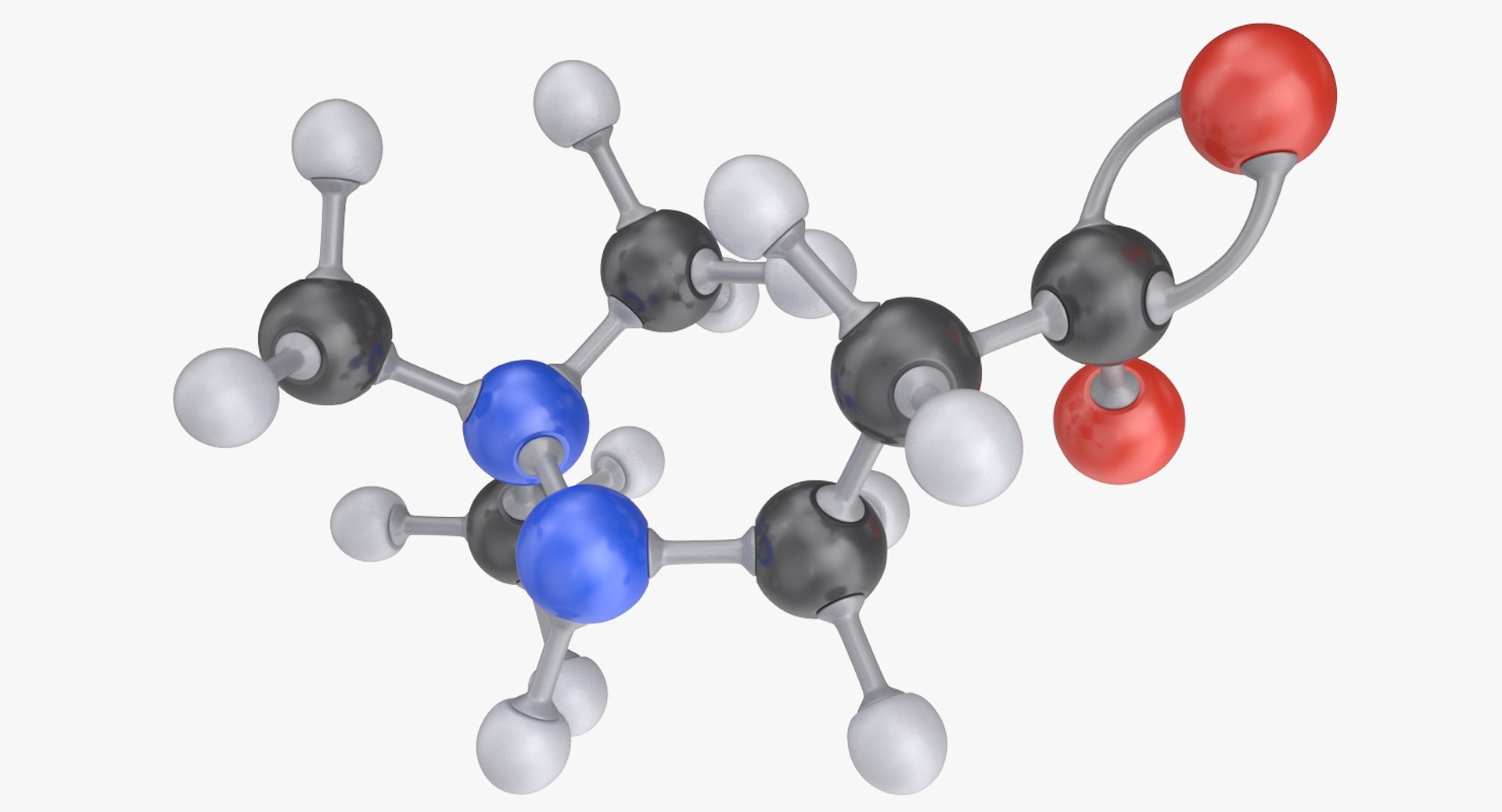 3d Meldonium Molecule Model