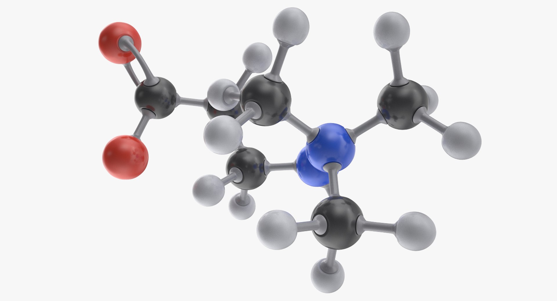 3d Meldonium Molecule Model