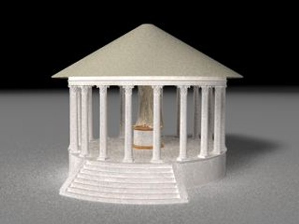 3d ancient temple model