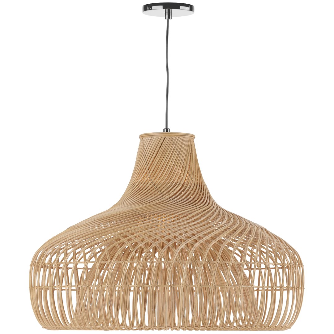 Bali Ceiling Lamp Rattan 3D Model - TurboSquid 2358279