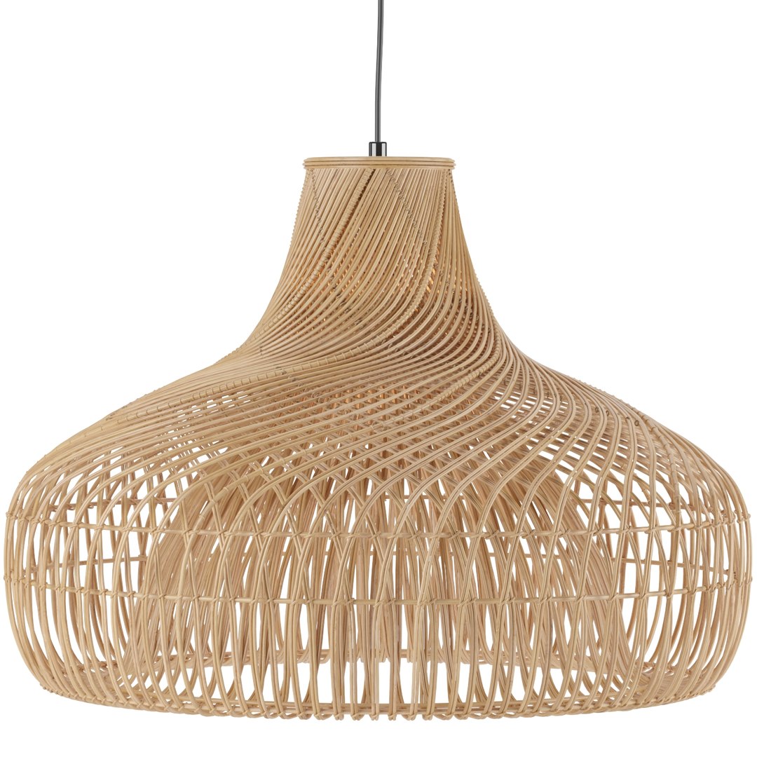 Bali Ceiling Lamp Rattan 3D Model - TurboSquid 2358279