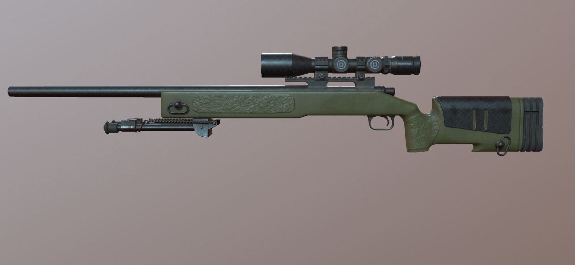 3D Ready Sniper Rifle - Model - TurboSquid 1338484