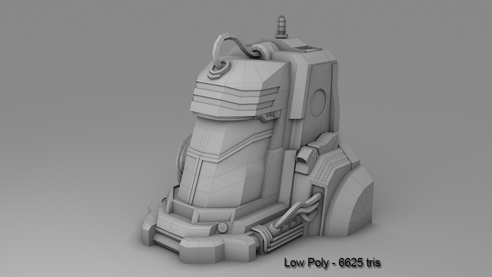 3d Model Sci-fi Stasis Pod Prop