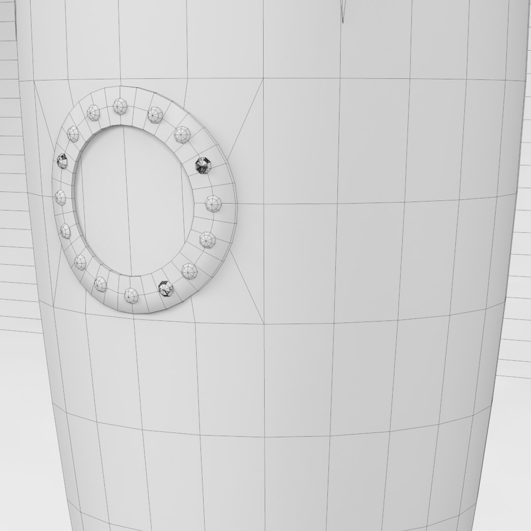 3d Retro Space Rocket