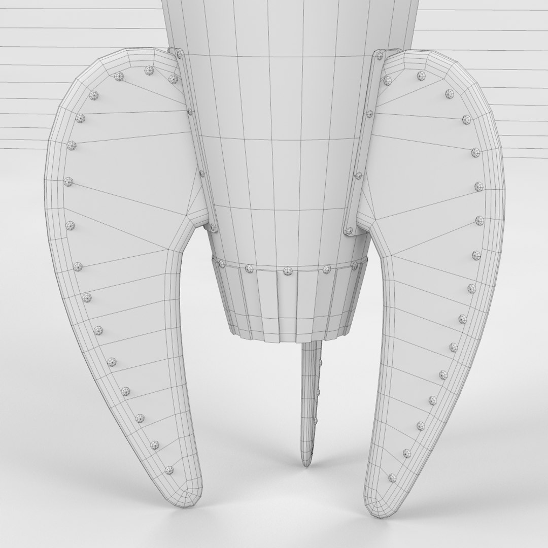 3d Retro Space Rocket