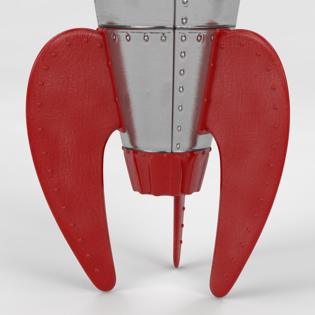 3d Retro Space Rocket