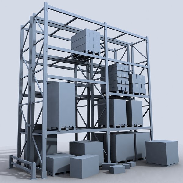 pallet rack 1 3d model