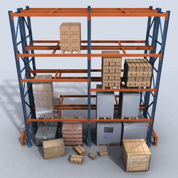 pallet rack 1 3d model