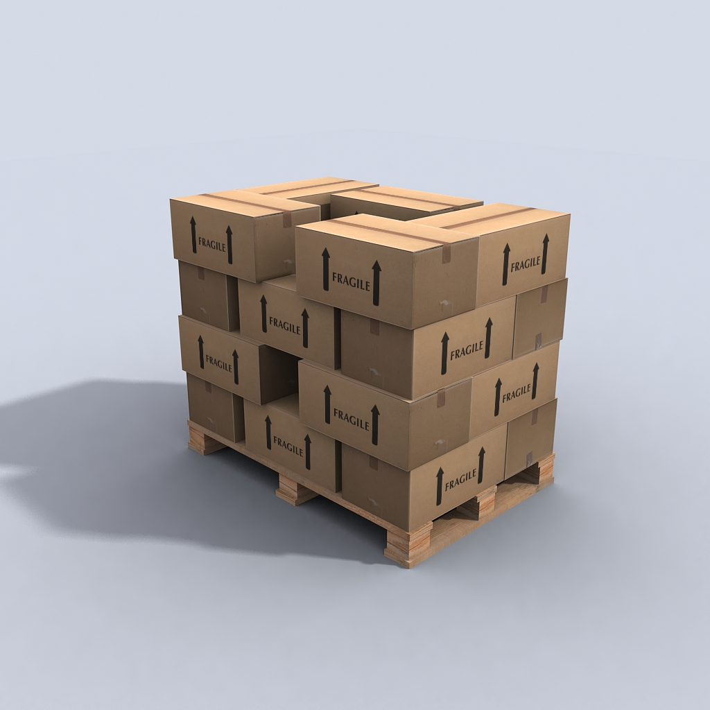 pallet rack 1 3d model