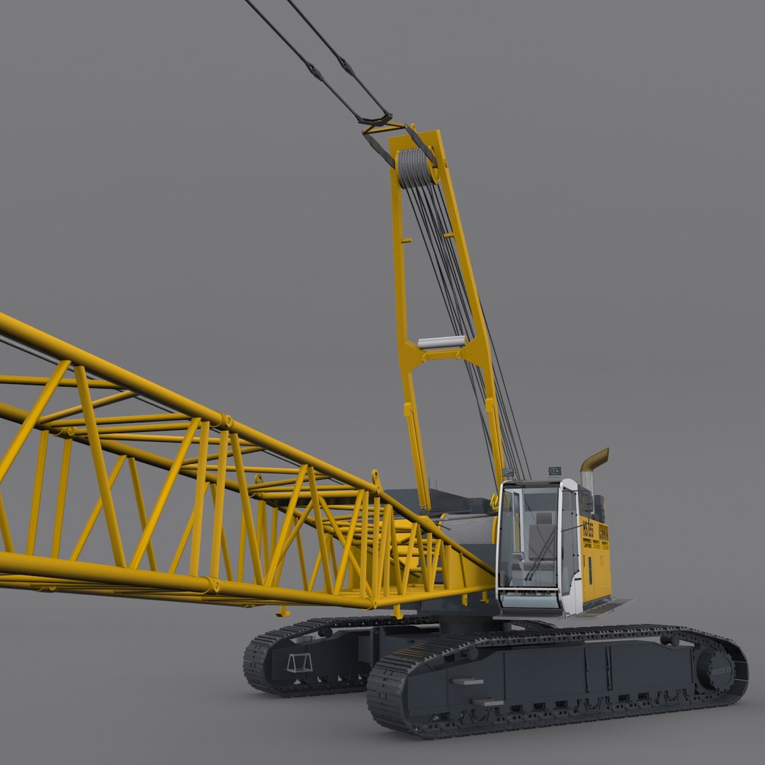 3d Crawler Crane Rigged