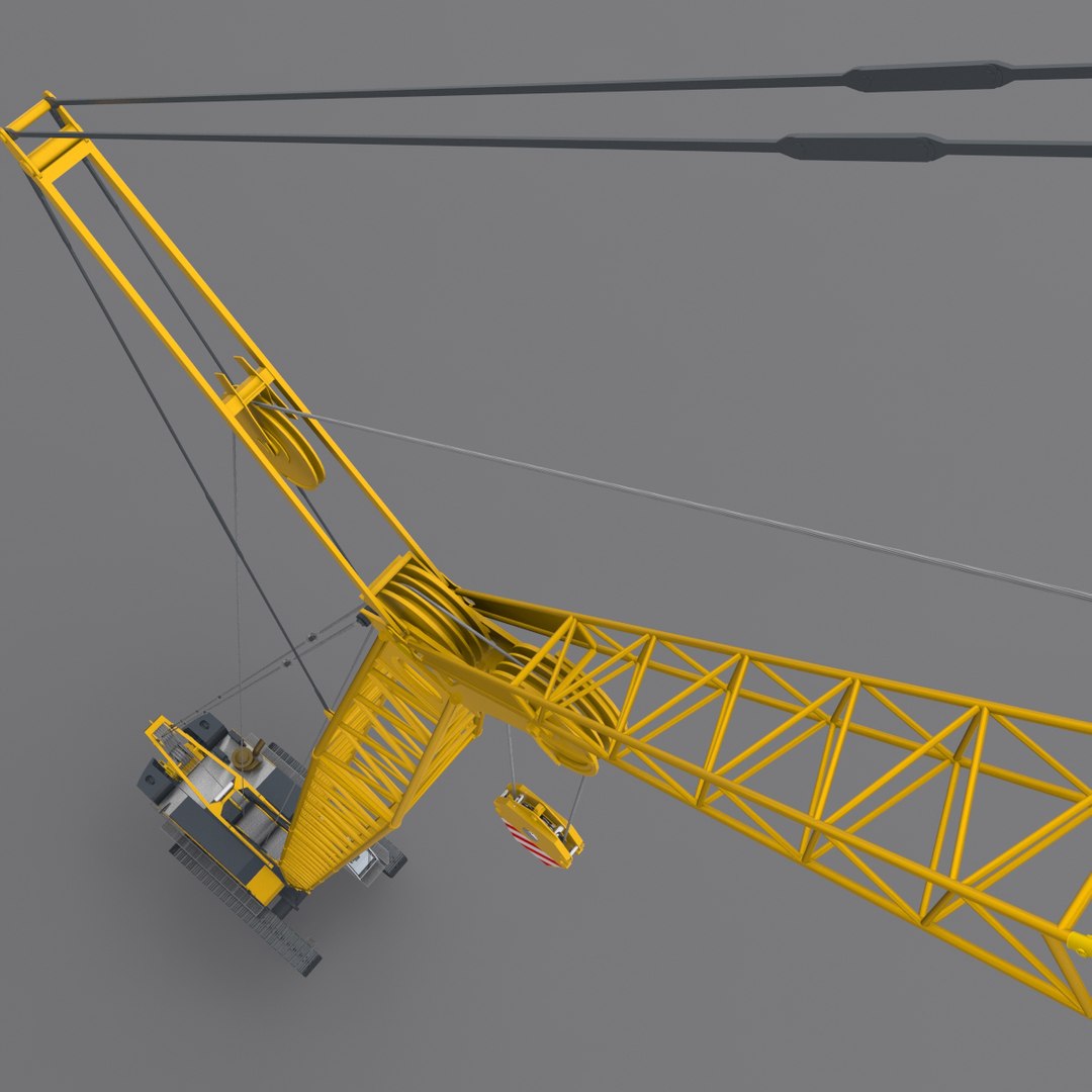 3d Crawler Crane Rigged