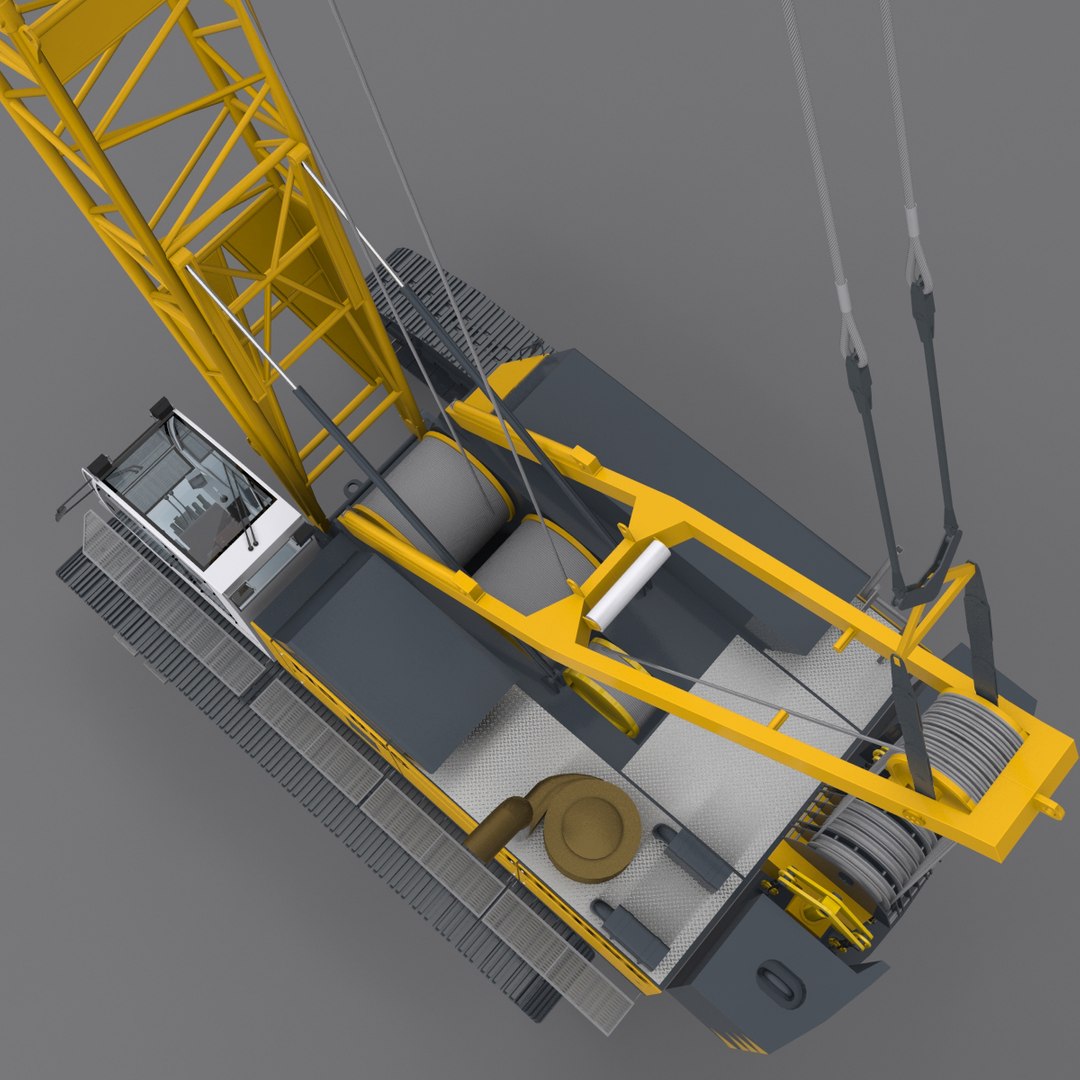 3d Crawler Crane Rigged
