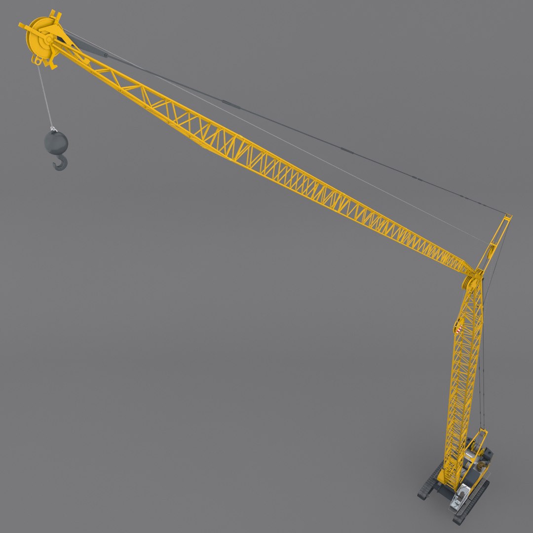 3d Crawler Crane Rigged
