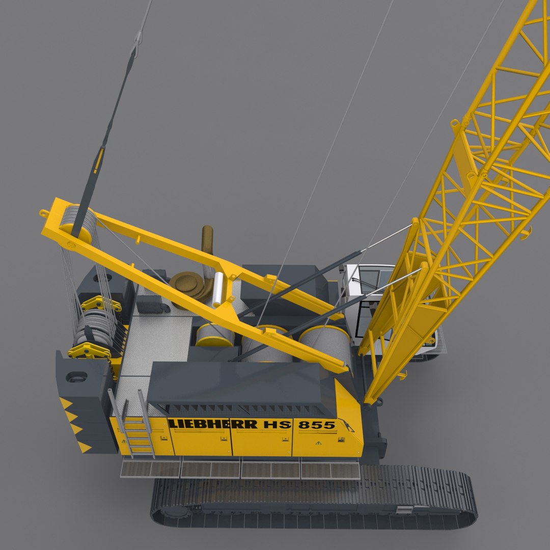 3d Crawler Crane Rigged