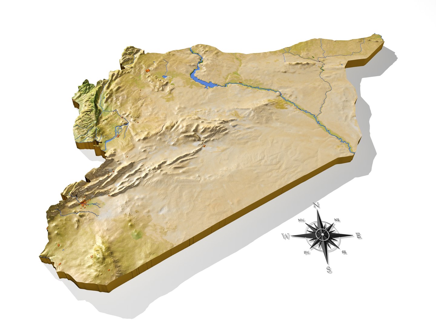 Syria Resolution Relief Maps 3d Max