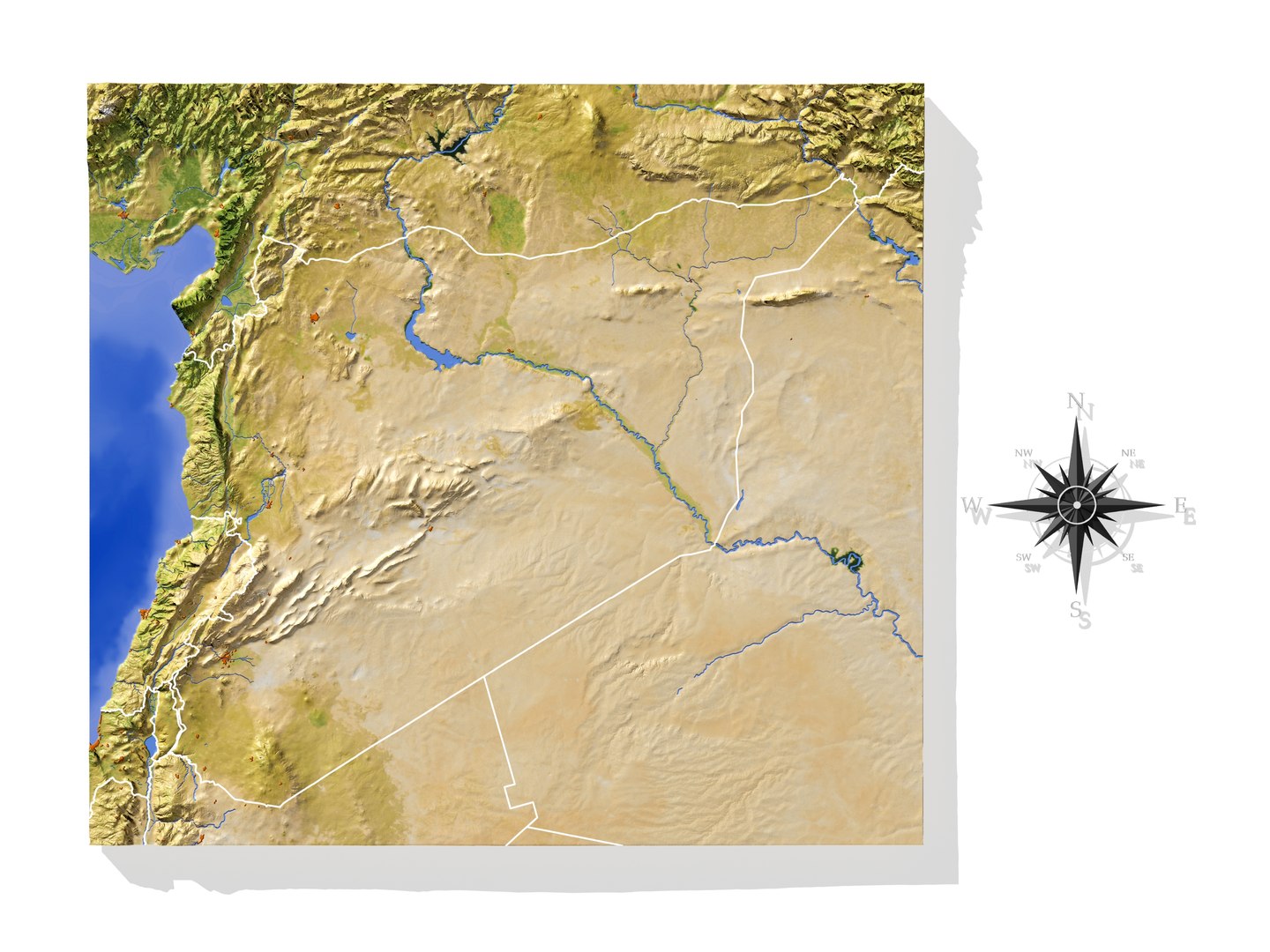 Syria Resolution Relief Maps 3d Max