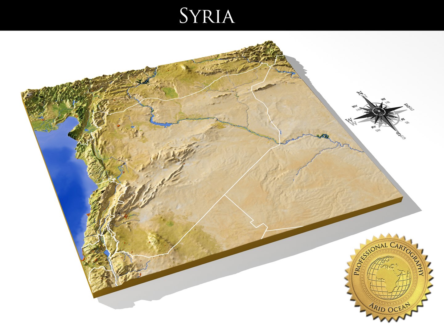 Syria Resolution Relief Maps 3d Max